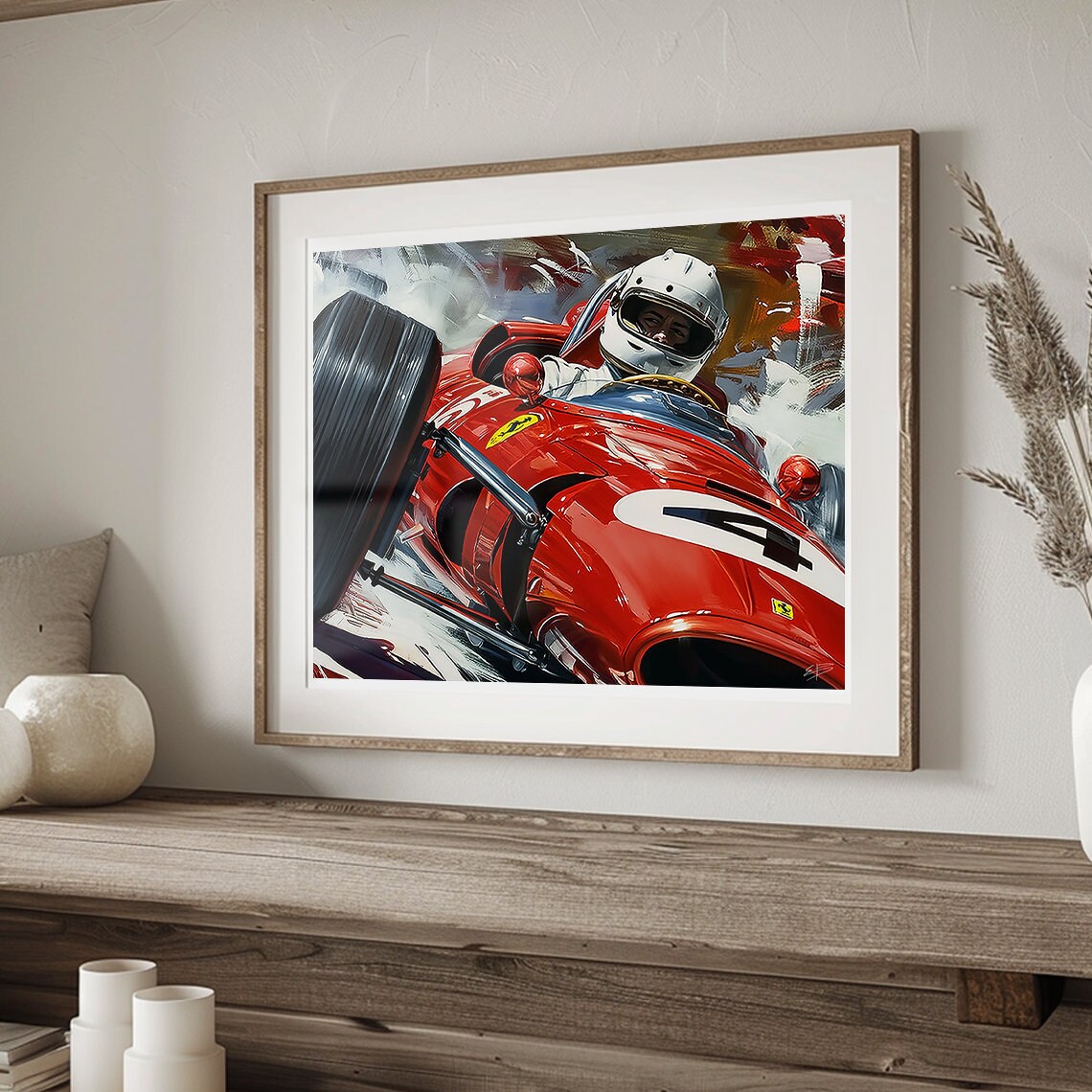 Formula 1 Ferrari 1967 Painting, F1 Timeless Poster, Ferrari Painting ...