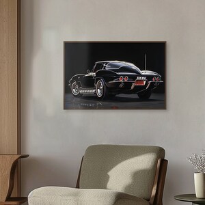 Chevrolet Corvette Sting Ray Painting, Automotive Decor, Corvette Wall ...