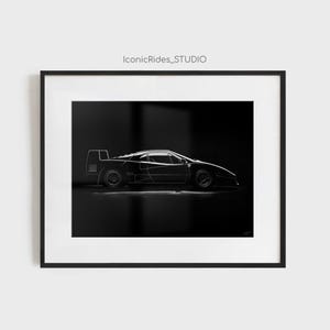 Ferrari F40 Silhouette Art: Automotive Poster (digital Download) - Etsy