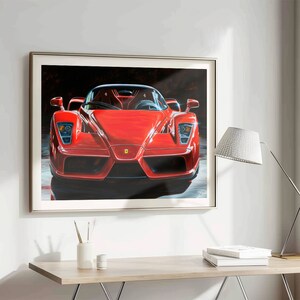 Enzo Ferrari Print, Classic Supercars Wall Art, Automotive Poster ...