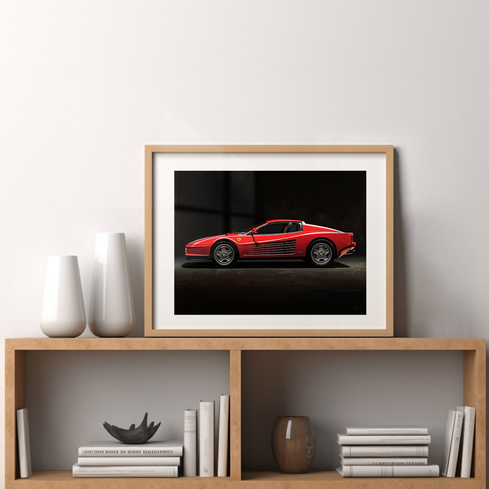 Ferrari Testarossa Oil Painting: 1984 Supercar Poster (digital Download ...