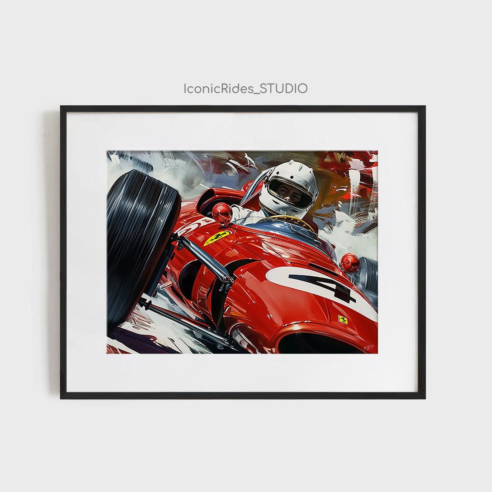 Formula 1 Ferrari 1967 Painting, F1 Timeless Poster, Ferrari Painting ...