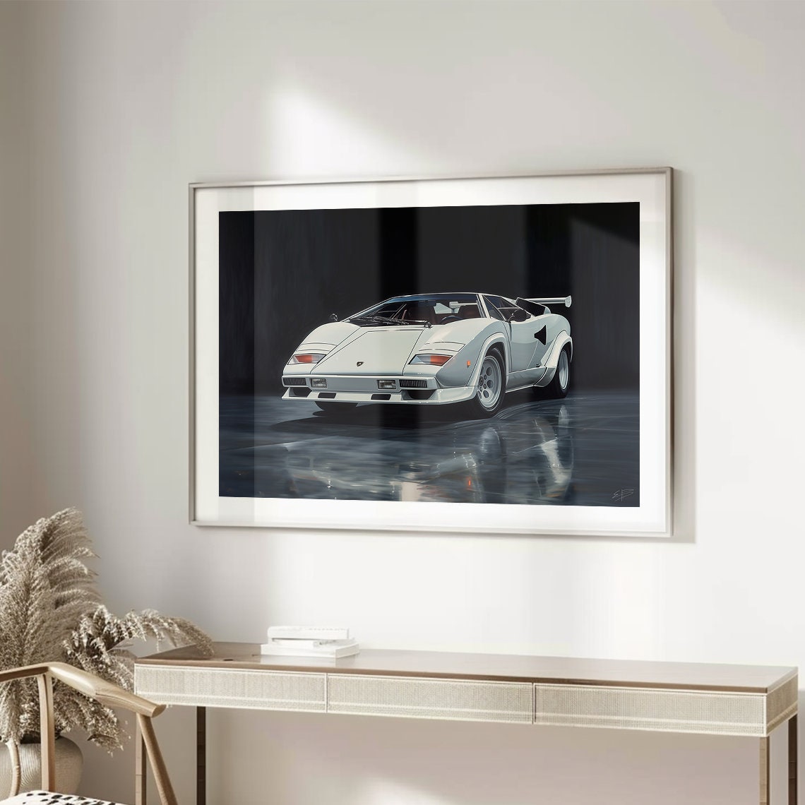 Lamborghini Countach LP5000 Painting, Automotive Supercar Poster, Lambo ...