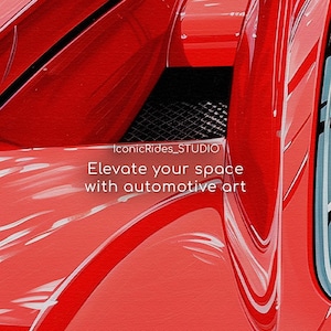 Enzo Ferrari Oil Painting: Supercar Automotive Art (digital Download ...