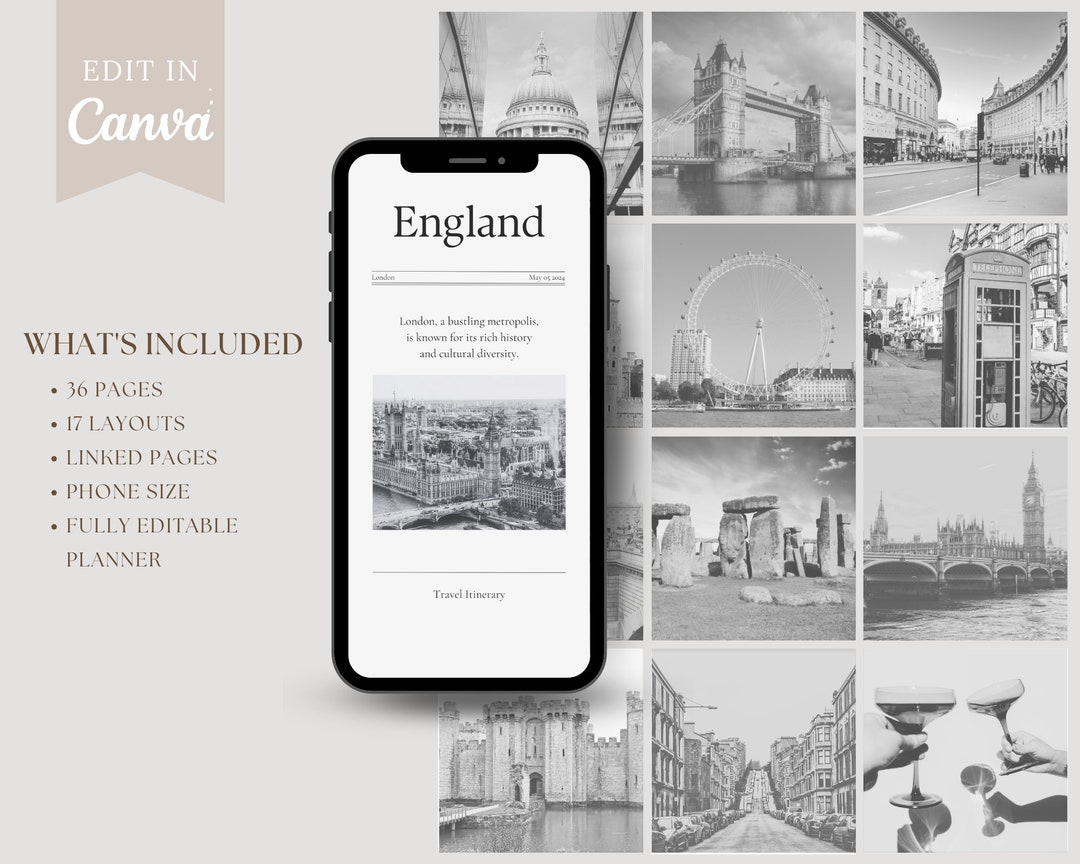 Newspaper Travel Itinerary Planner Customizable Planner Personalized ...