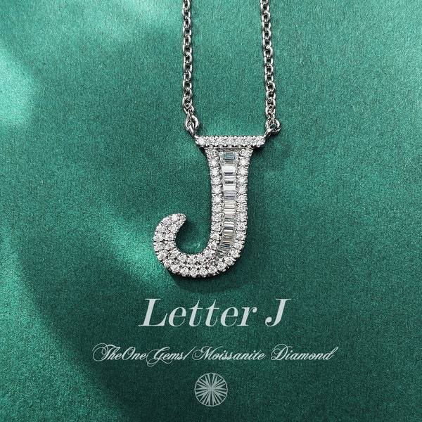 J Necklace - Etsy
