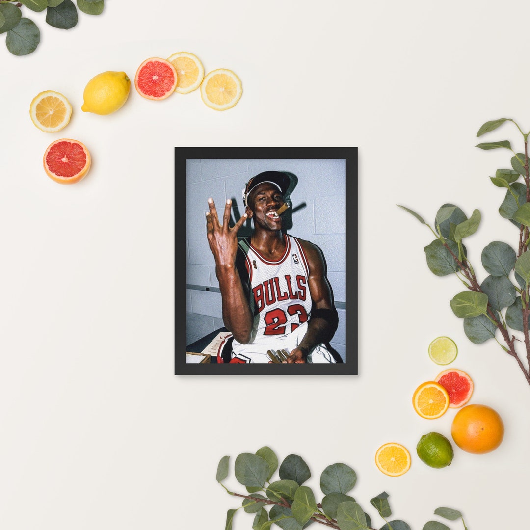 Michael Jordan Smoking a Cigar Poster - Etsy