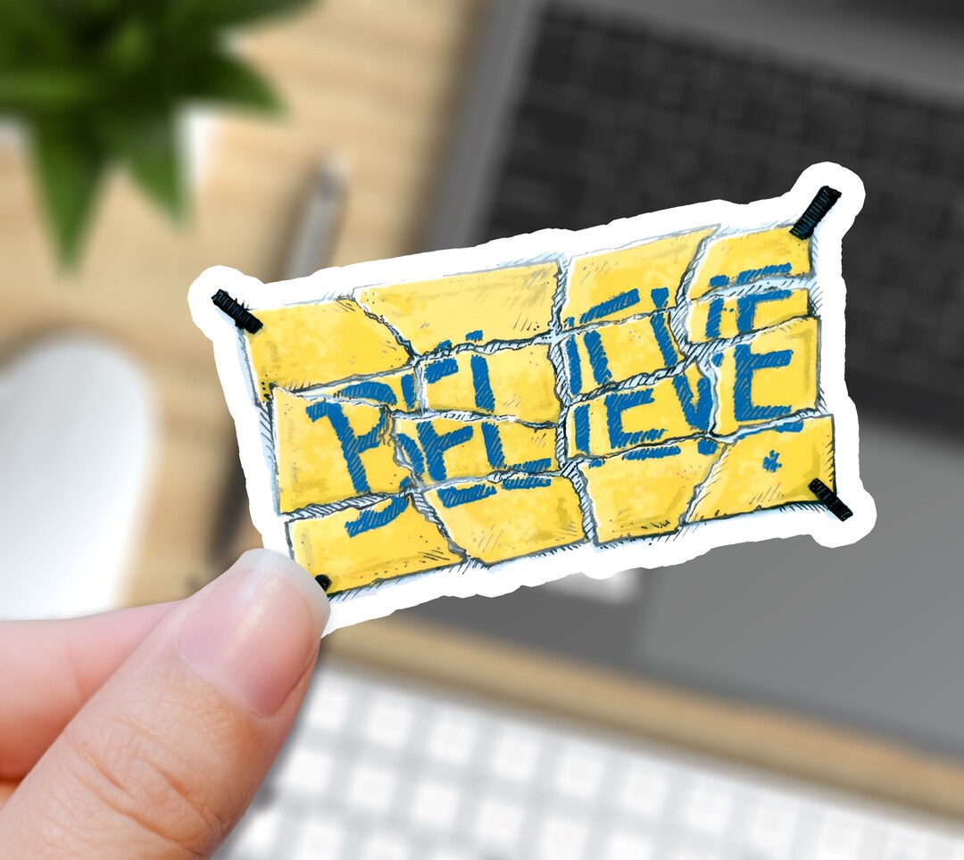 Ted Lasso Believe Sign Sticker Ted Lasso Torn up & - Etsy