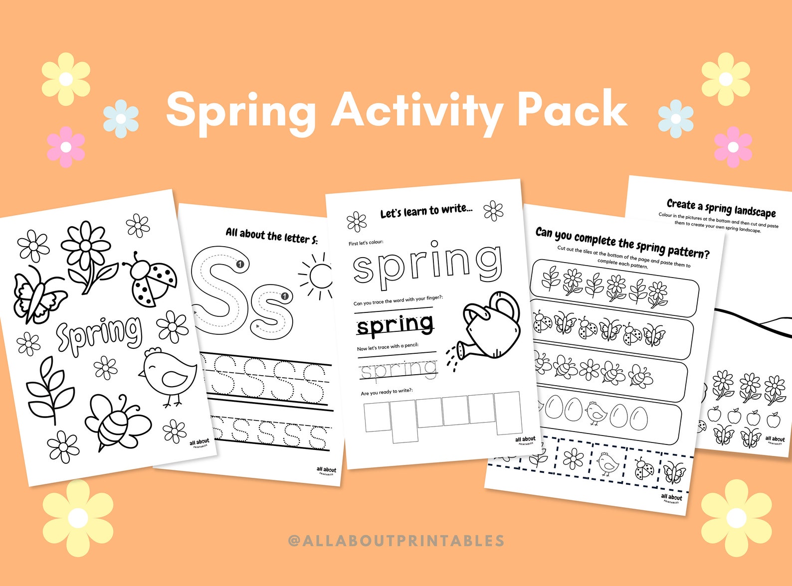 Spring Activity Pack Printable - Etsy