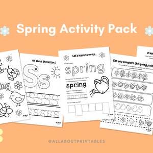 Spring Activity Pack Printable - Etsy