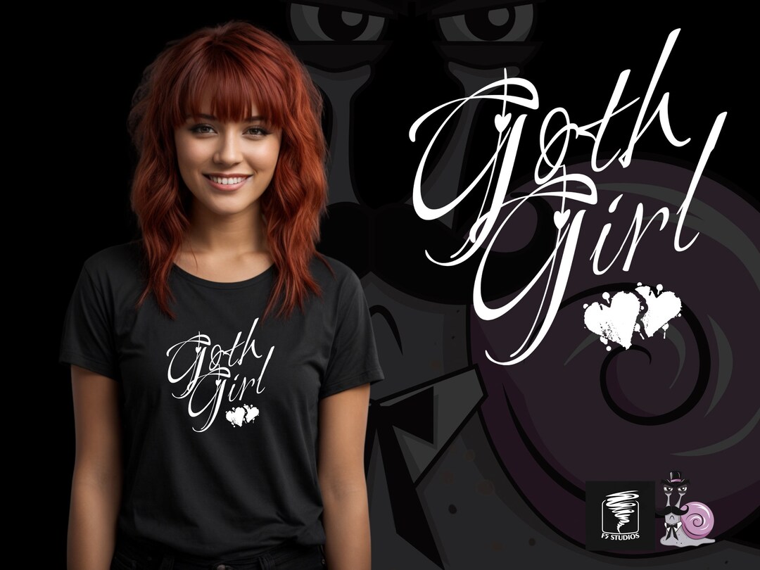 Goth Girl Unisex T-shirt Black Goth Girl T Shirt Dark Fashion Apparel ...