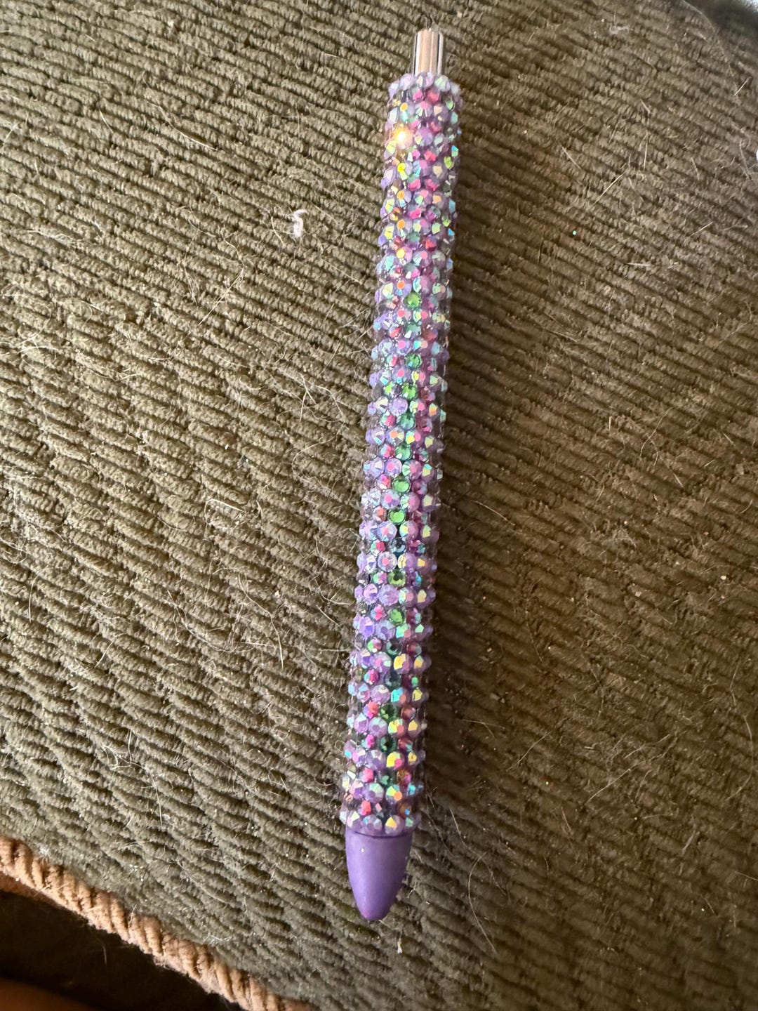 Purple Iridescent Rhinestone Pen - Etsy
