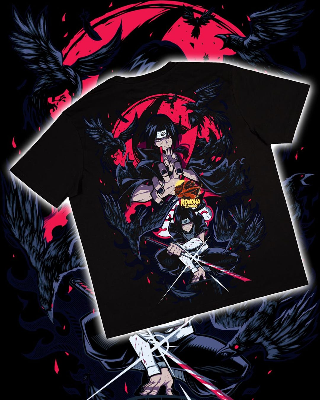 Itachi Shirt/akatsuki Shirt/anime Apparel/anime Clothing/anime Lovers ...