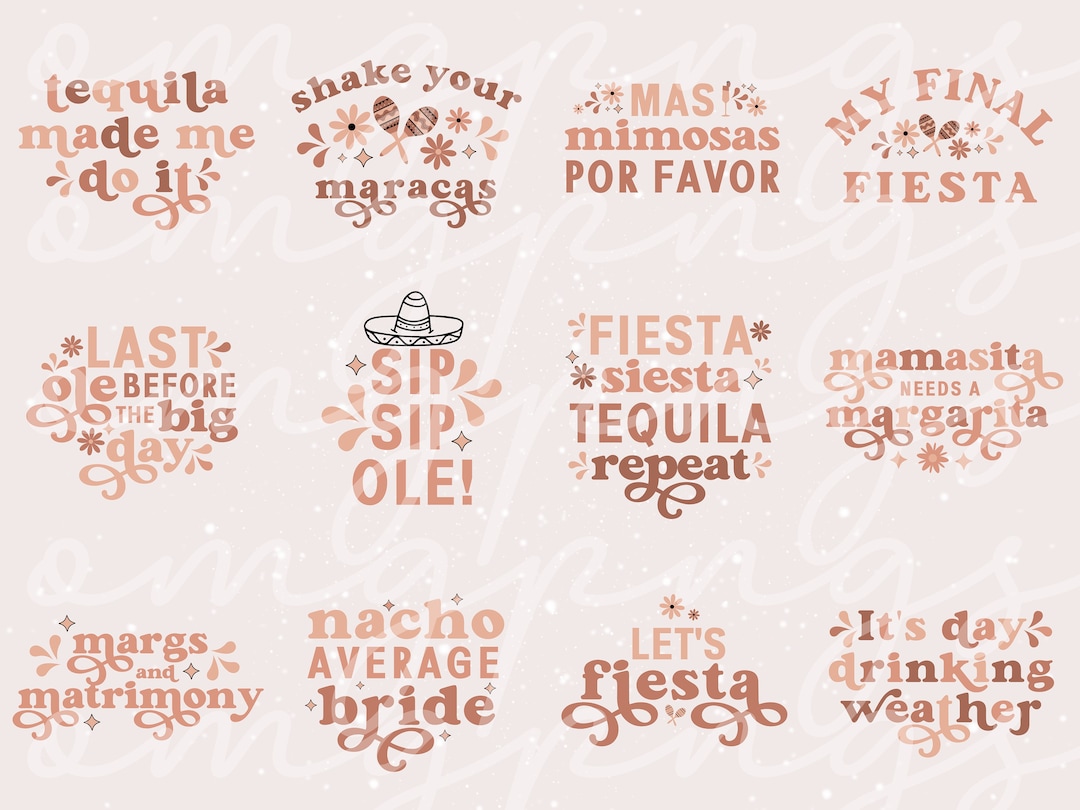 Fiesta Svg Bundle Fiesta Bachelorette Svg Bundle Retro Fiesta Png ...