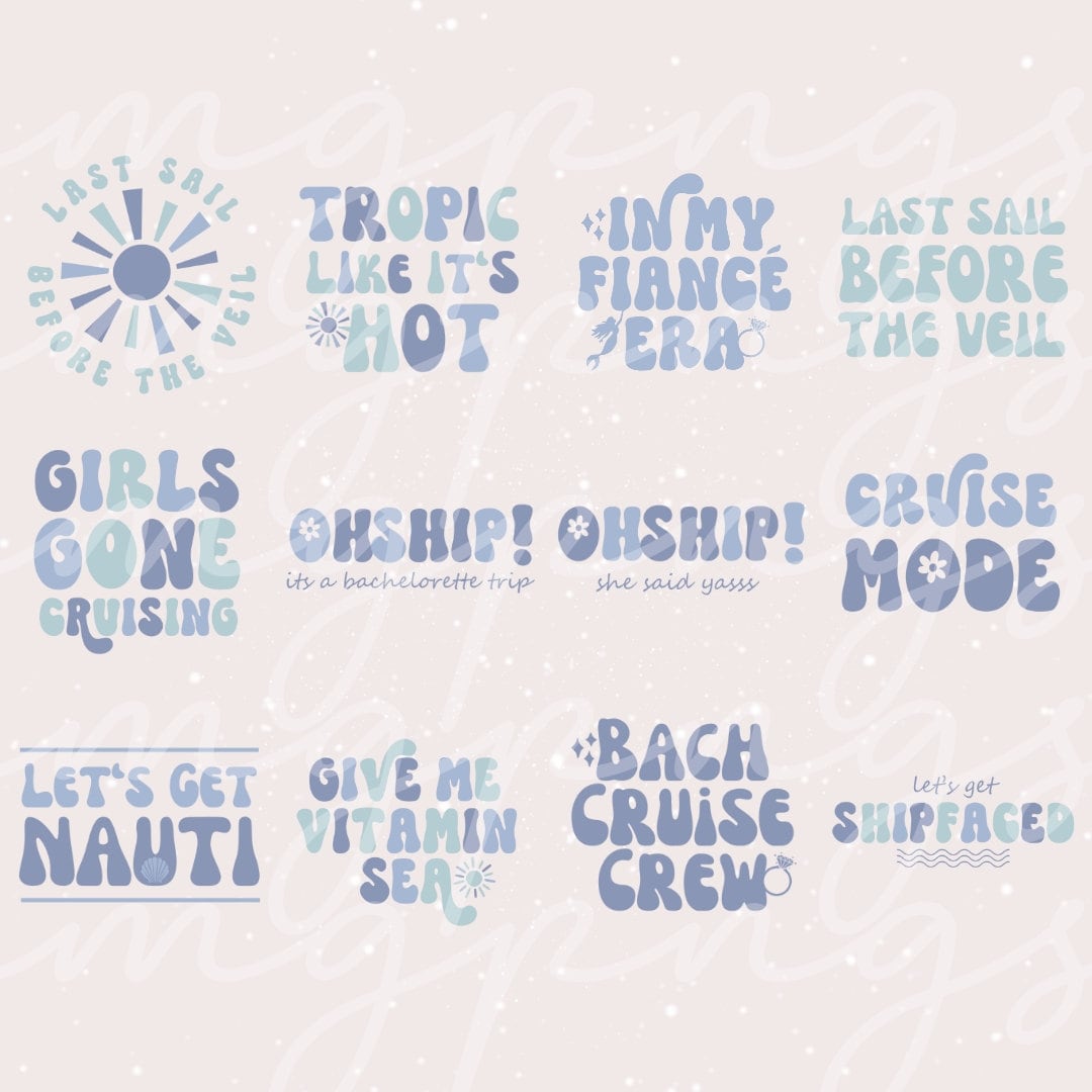 Cruise Bachelorette Svg Bundle, Beach Bachelorette Svg, Let's Get Nauti ...