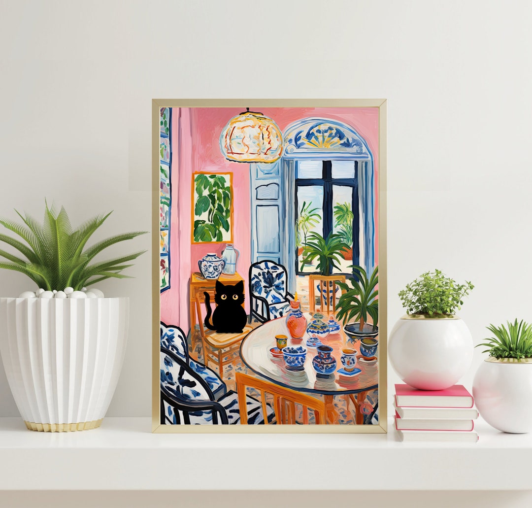 Chair of Henri Matisse Black Cat Poster Cat Cute Cat Lover - Etsy