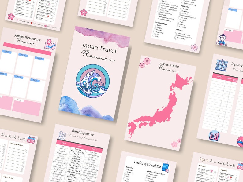 Japan Travel Planner - Printable PDF to Guide Your Trip to Tokyo, Kyoto ...