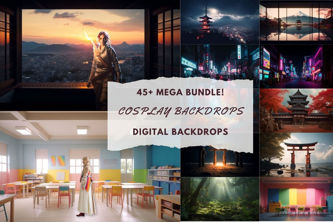 45+ Digital Backdrops - Cosplay Mega Bundle - Photography Backgrounds ...