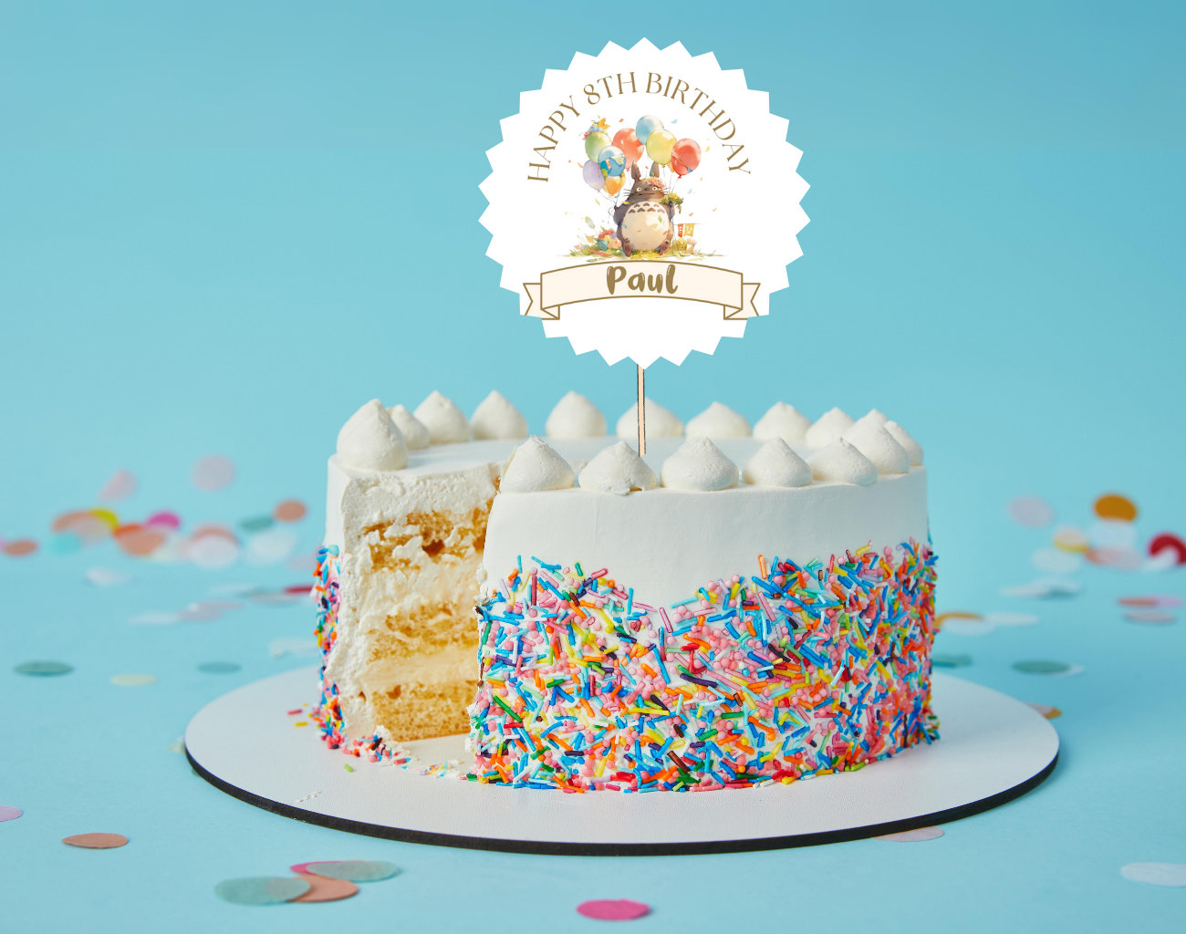 Printable Forest Spirit Cake Topper Editable Design Add Your Name ...