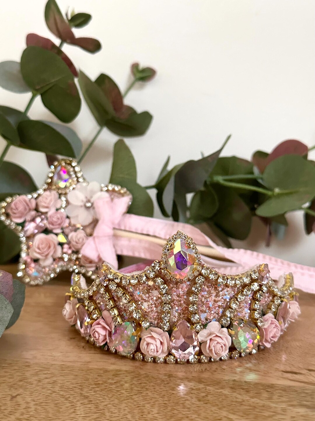 Girls Birthday Tiara, Birthday Wand, Princess Tiara, Pink Birthday ...