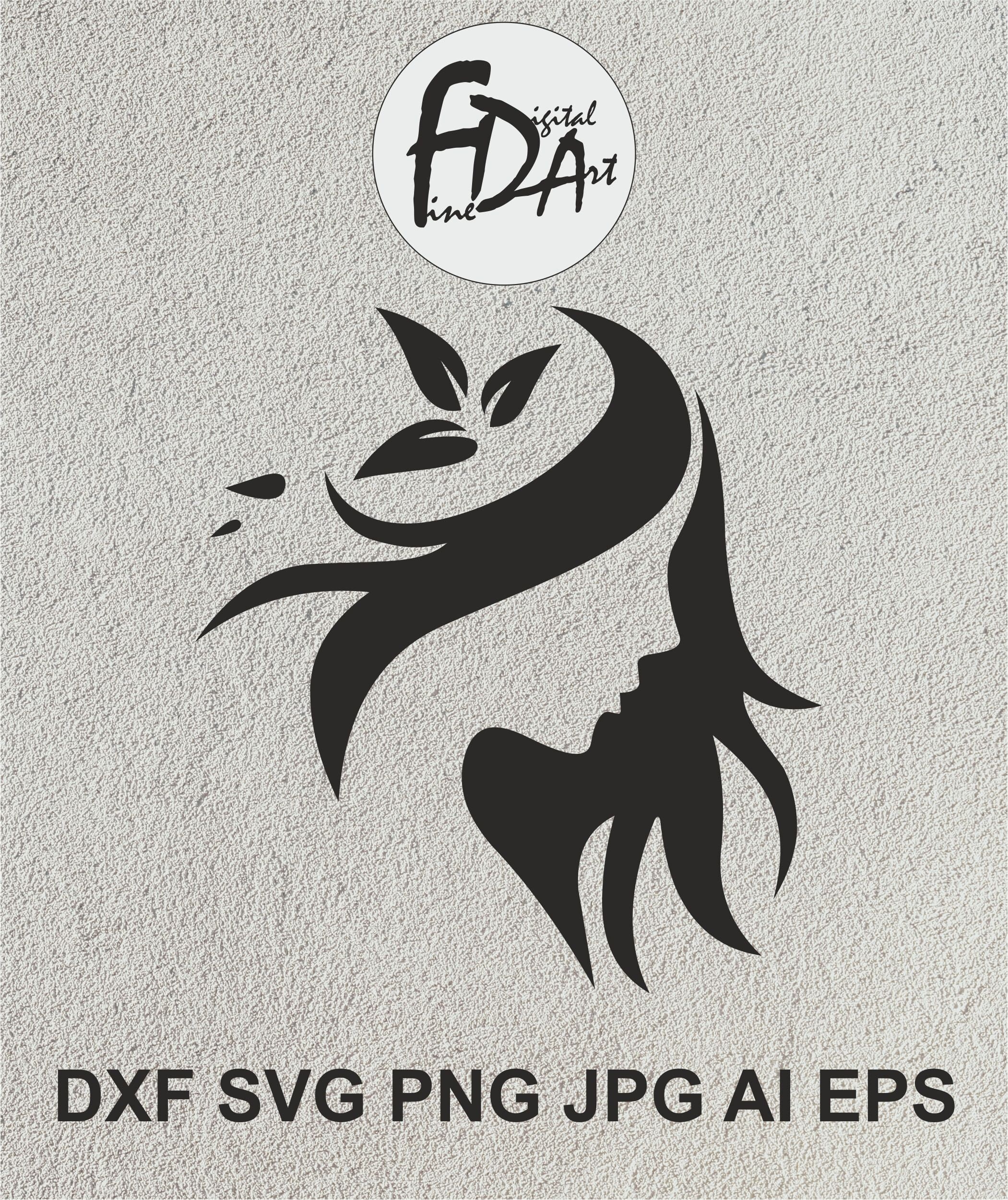 Woman Face SVG Beautiful Face Svg Woman Silhouette Girl - Etsy