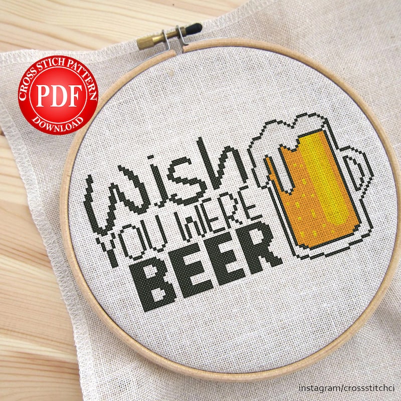 Beer Cross Stitch - Etsy