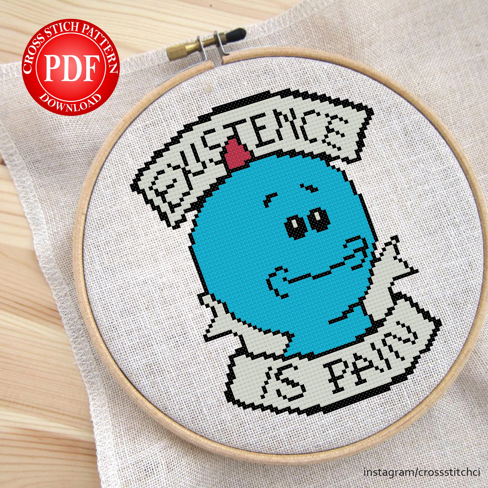Mr. Meeseeks, Existence is Pain, Cross Stitch Patern, Digital Download ...
