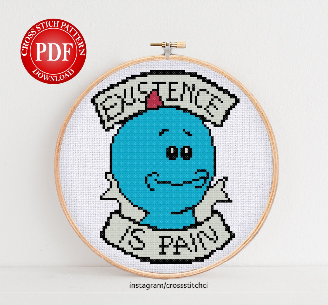Mr. Meeseeks, Existence is Pain, Cross Stitch Patern, Digital Download ...