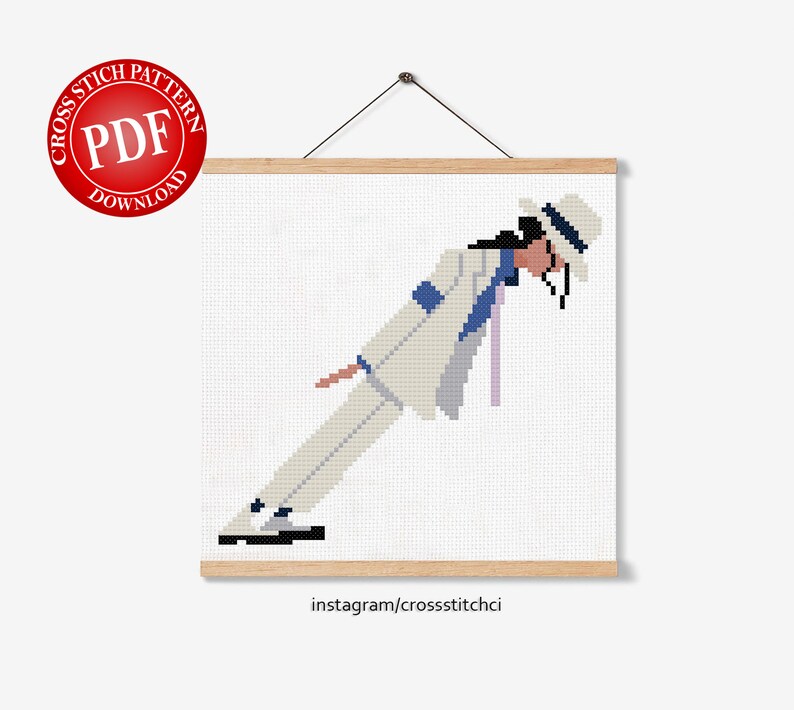 Michael Jackson Cross Stitch Pattern, Digital Print, Instant Download ...