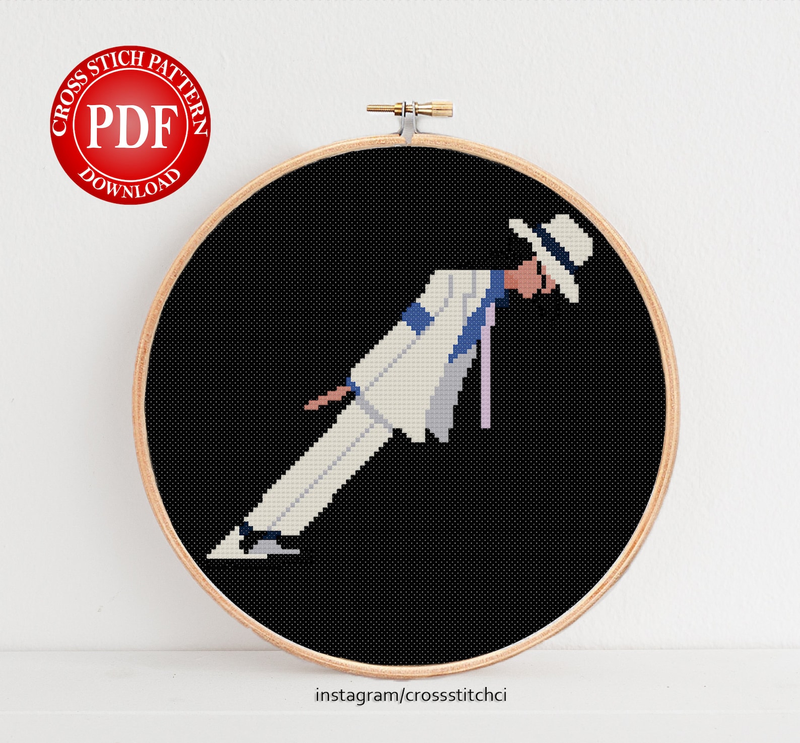 Michael Jackson Cross Stitch Pattern, Digital Print, Instant Download ...