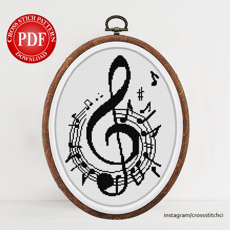 Music Cross Stitch - Etsy