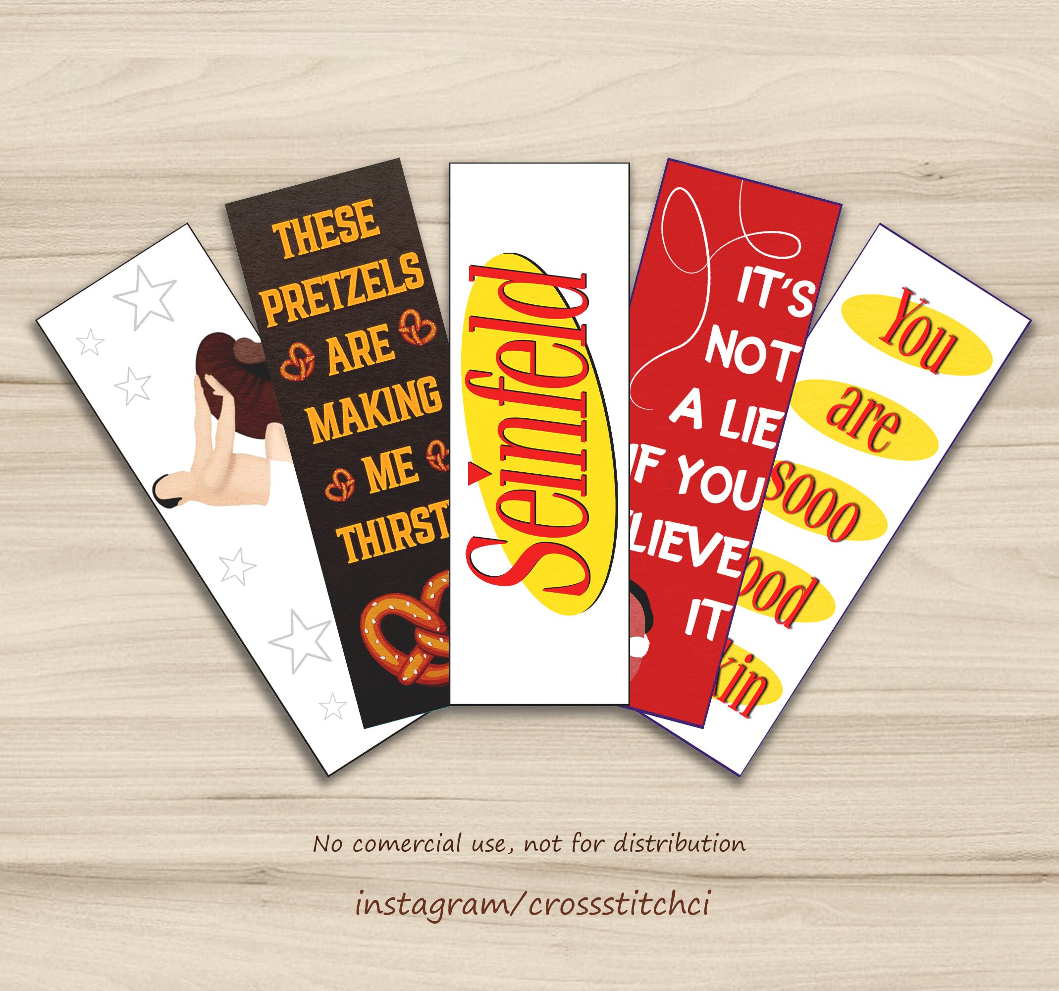 Seinfeld Quotes Bookmark Templates, Digital Download, Printable ...