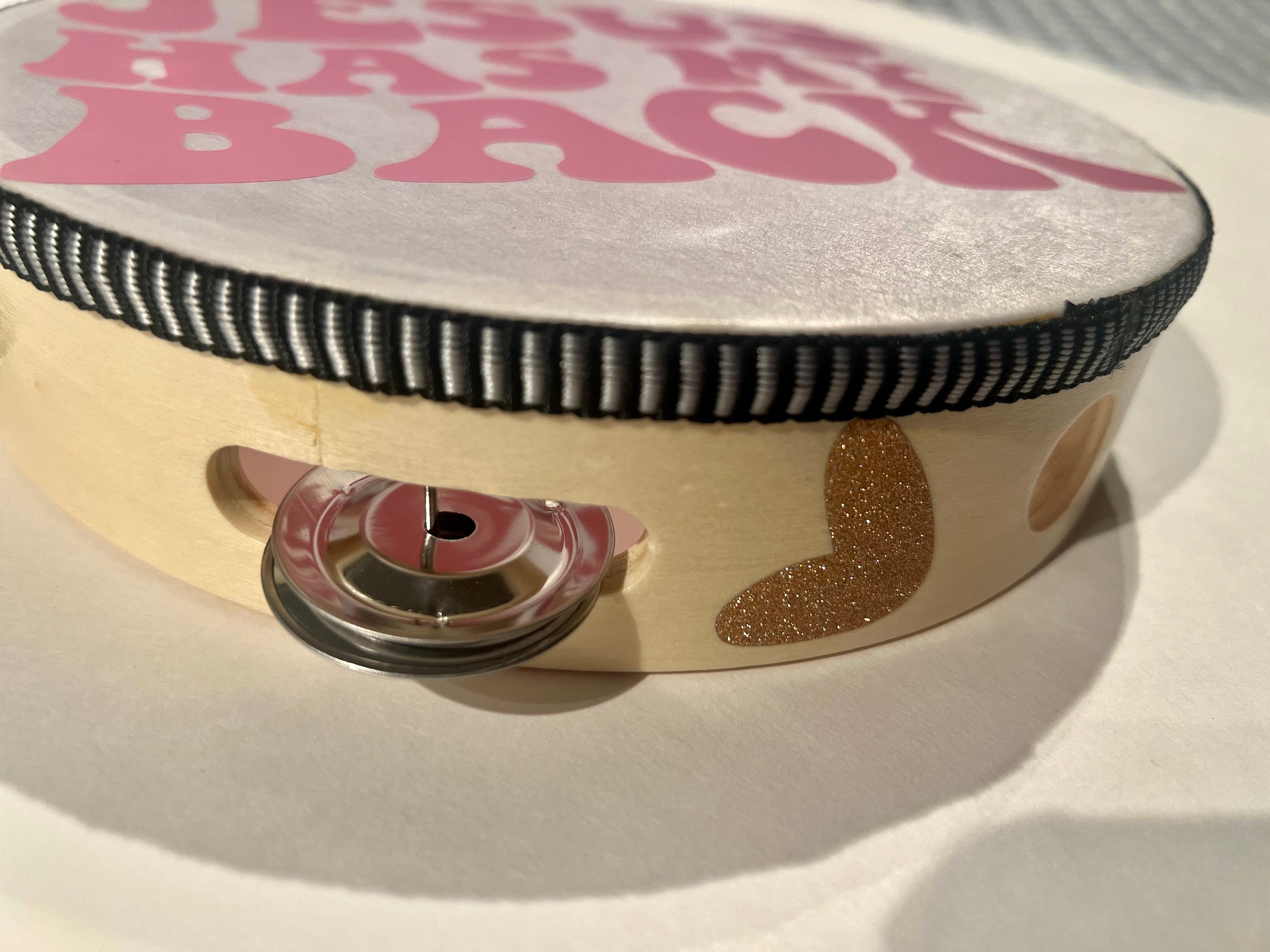 Jesus Has My Back Custom Tambourine With 8 Inch Vegan Drumhead and ...