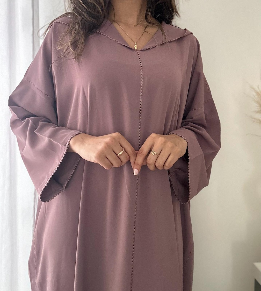 Moroccan Djellaba, Modern Style Elegant Abaya, Handmade With Randa ...