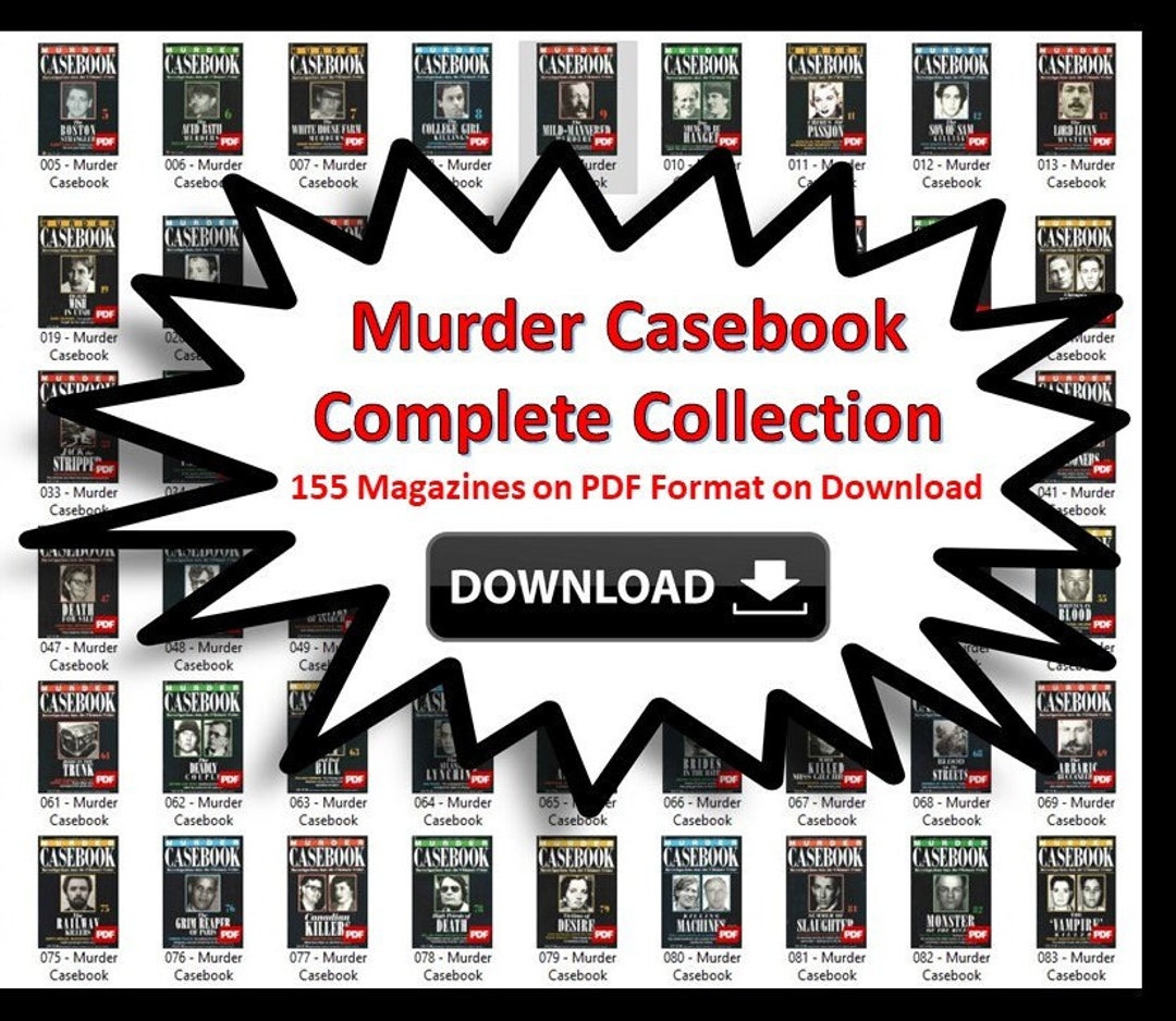 Murder Casebook Magazine 155 Issues Complete Collection On Pdf Etsy