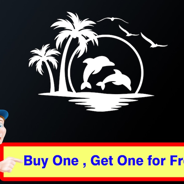 Dolphin Car Decals - Etsy