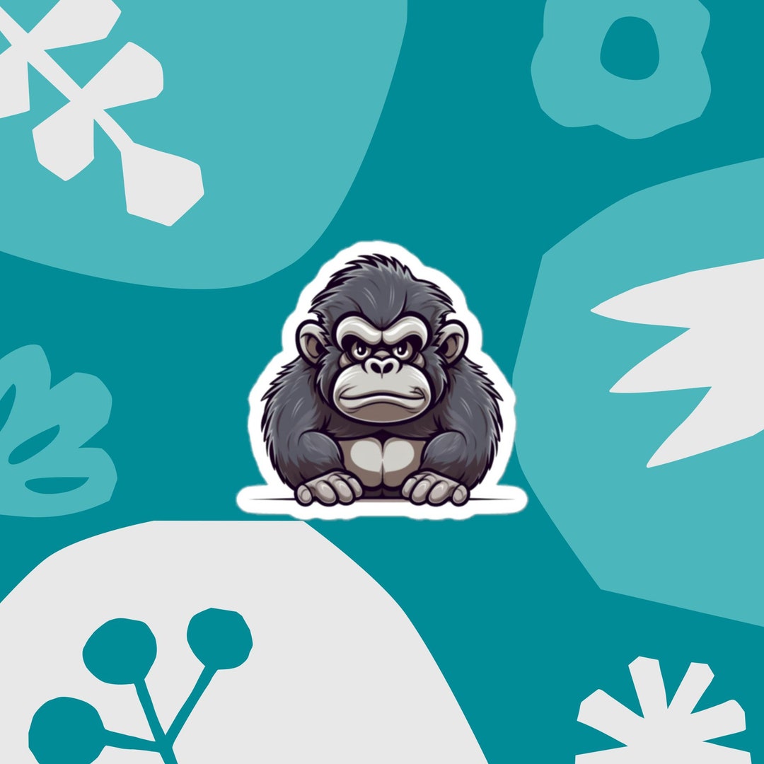 Gorilla Sticker - Etsy
