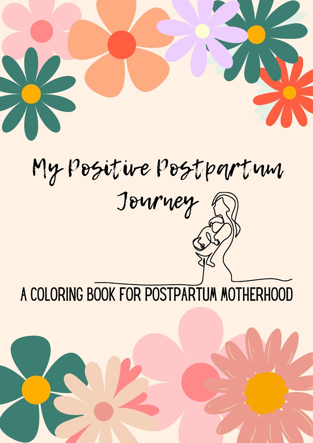 My Postpartum Journey: a Coloring Book for Postpartum Motherhood - Etsy