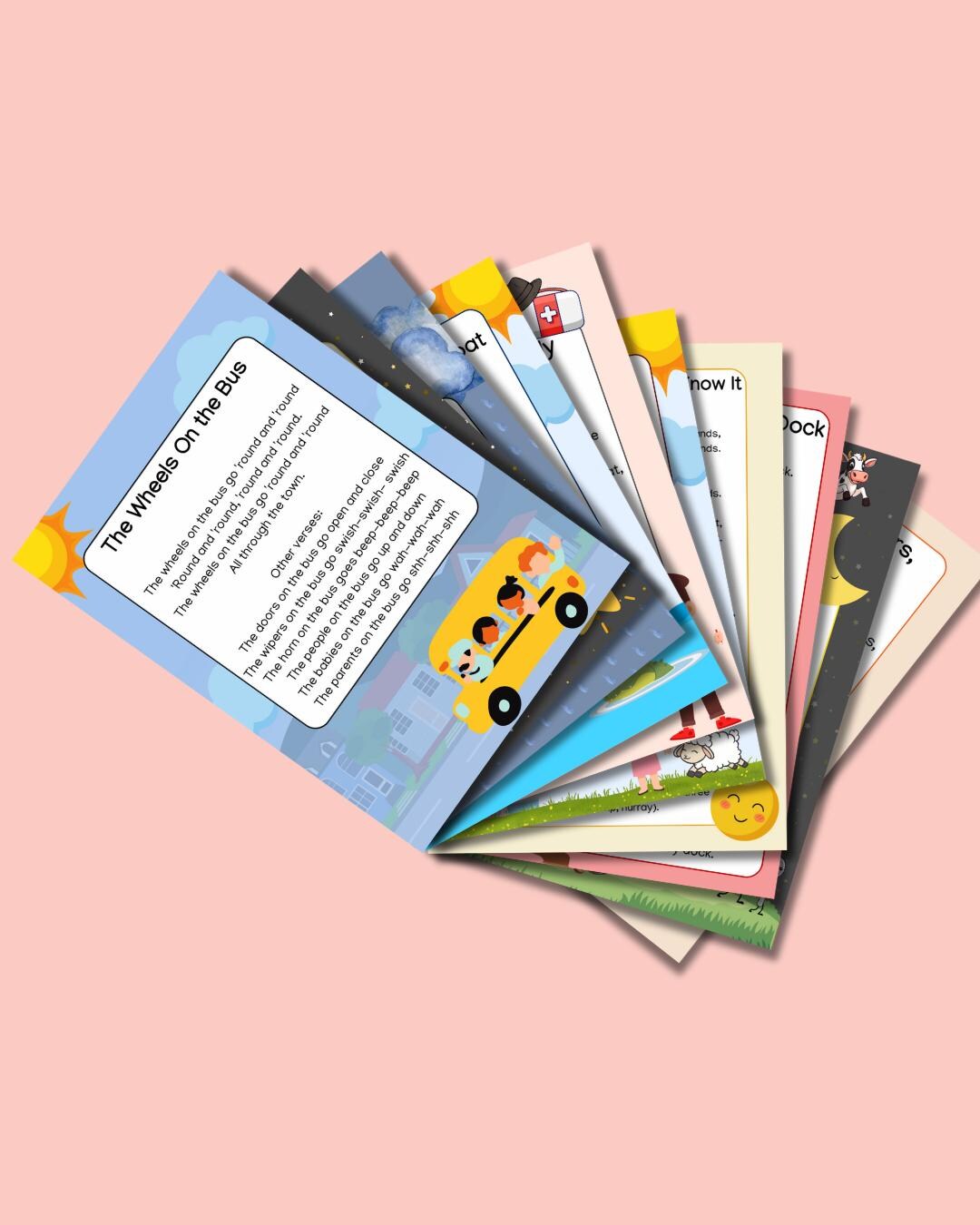 Nursery Rhyme Song Cards - A4 - 10 Pack - Etsy