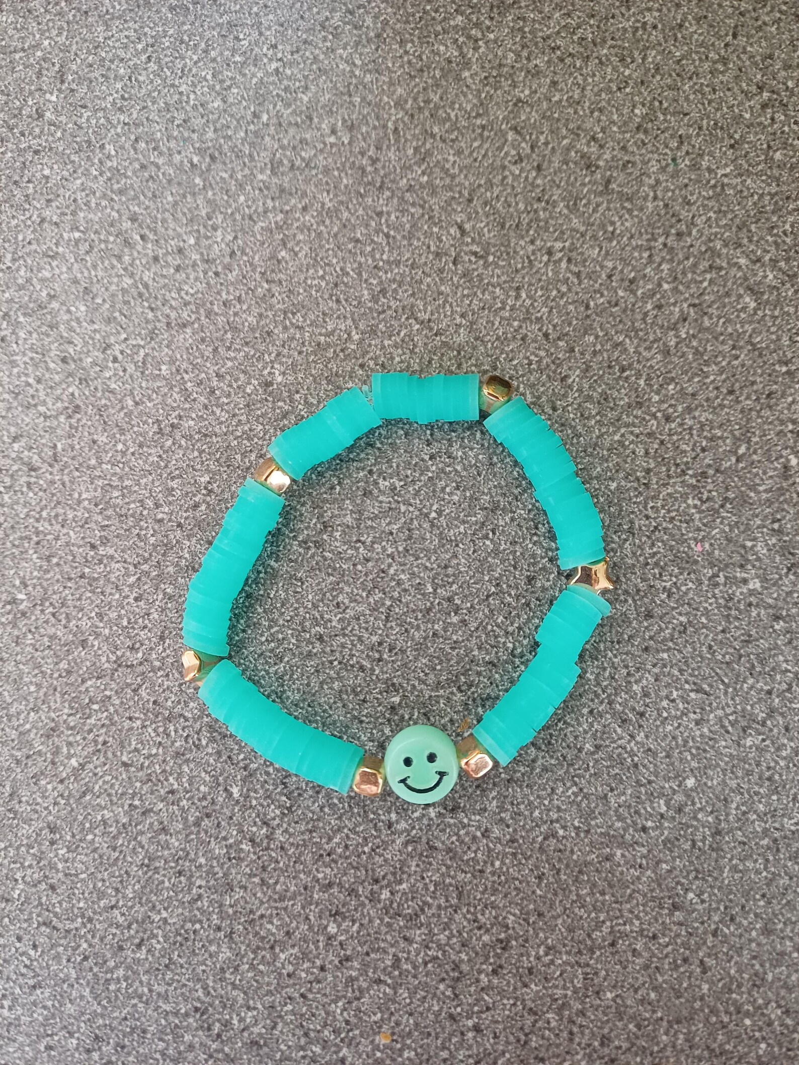Handmade Colourful Smiley Face Bracelets, Clay Beaded Bracelets, Neon ...