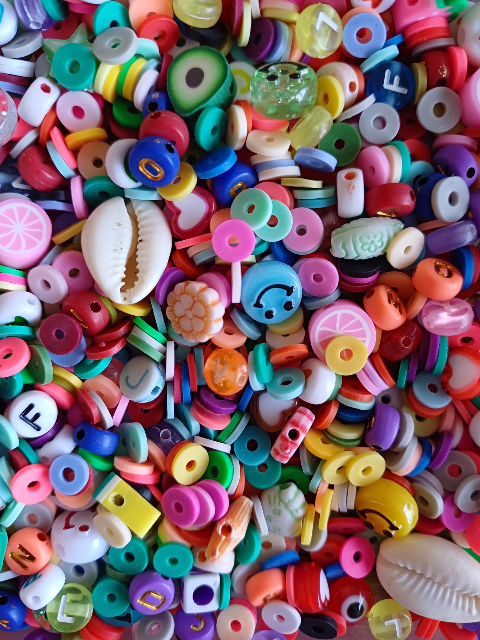 Colourful Rainbow Bead Confetti, Bead Soup, Make Your Own Bracelets ...