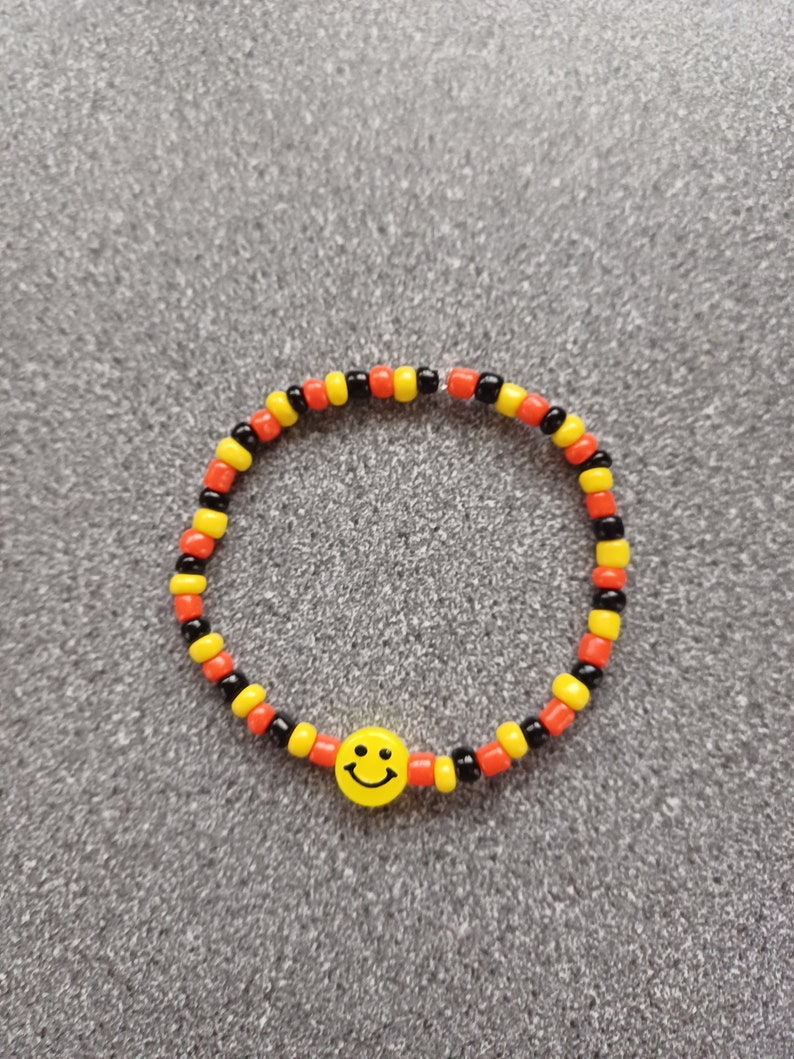 Smiley Face Seed Bead Bracelets, Colourful Bracelets, Gift Ideas for ...