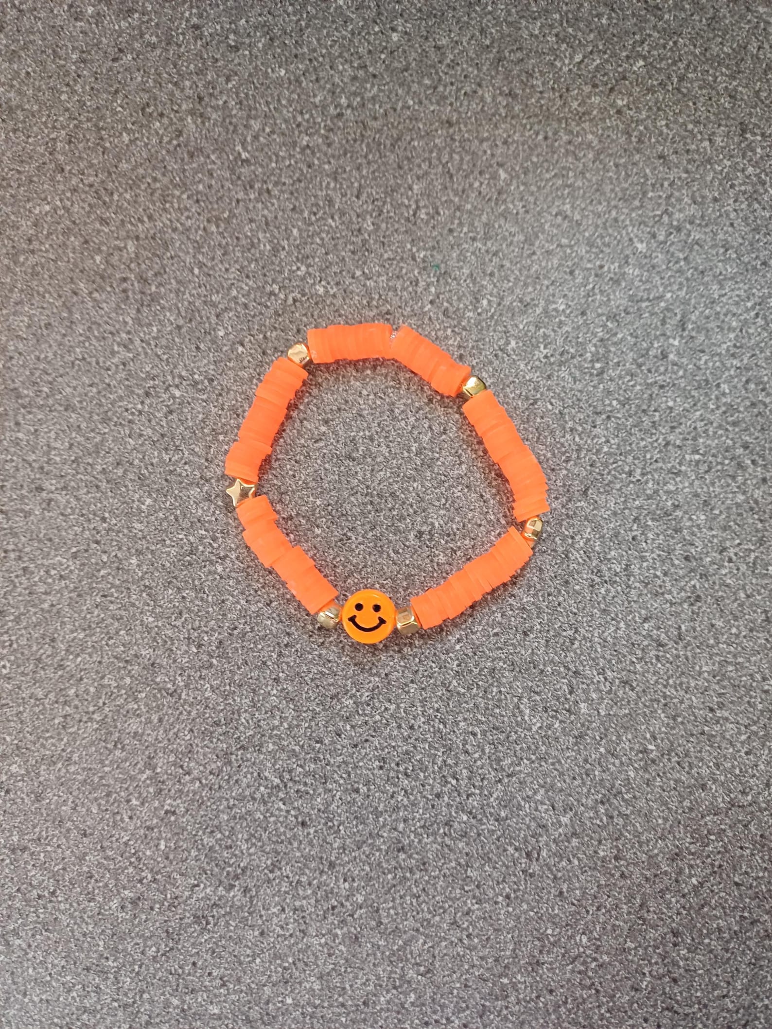 Handmade Colourful Smiley Face Bracelets, Clay Beaded Bracelets, Neon ...