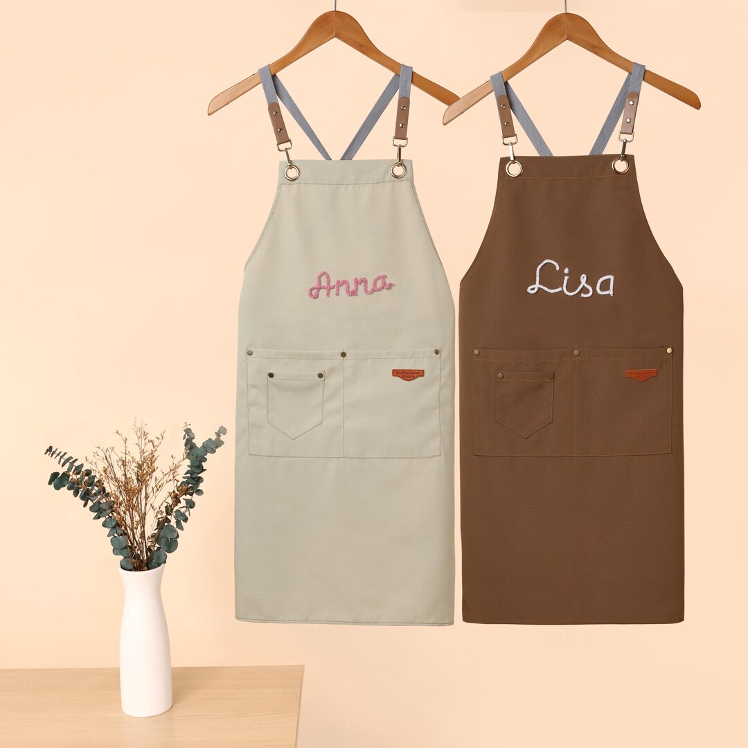 Custom Kitchen Apron,barbecue Apron,personalized Hand-embroidered Apron ...