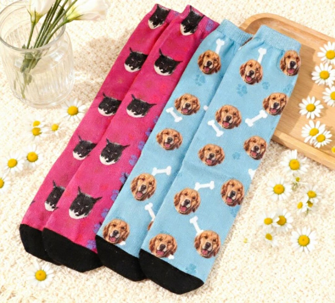 Custom Pet Photo Socks ，personalized Pet Socks ，custom Dog Socks ...