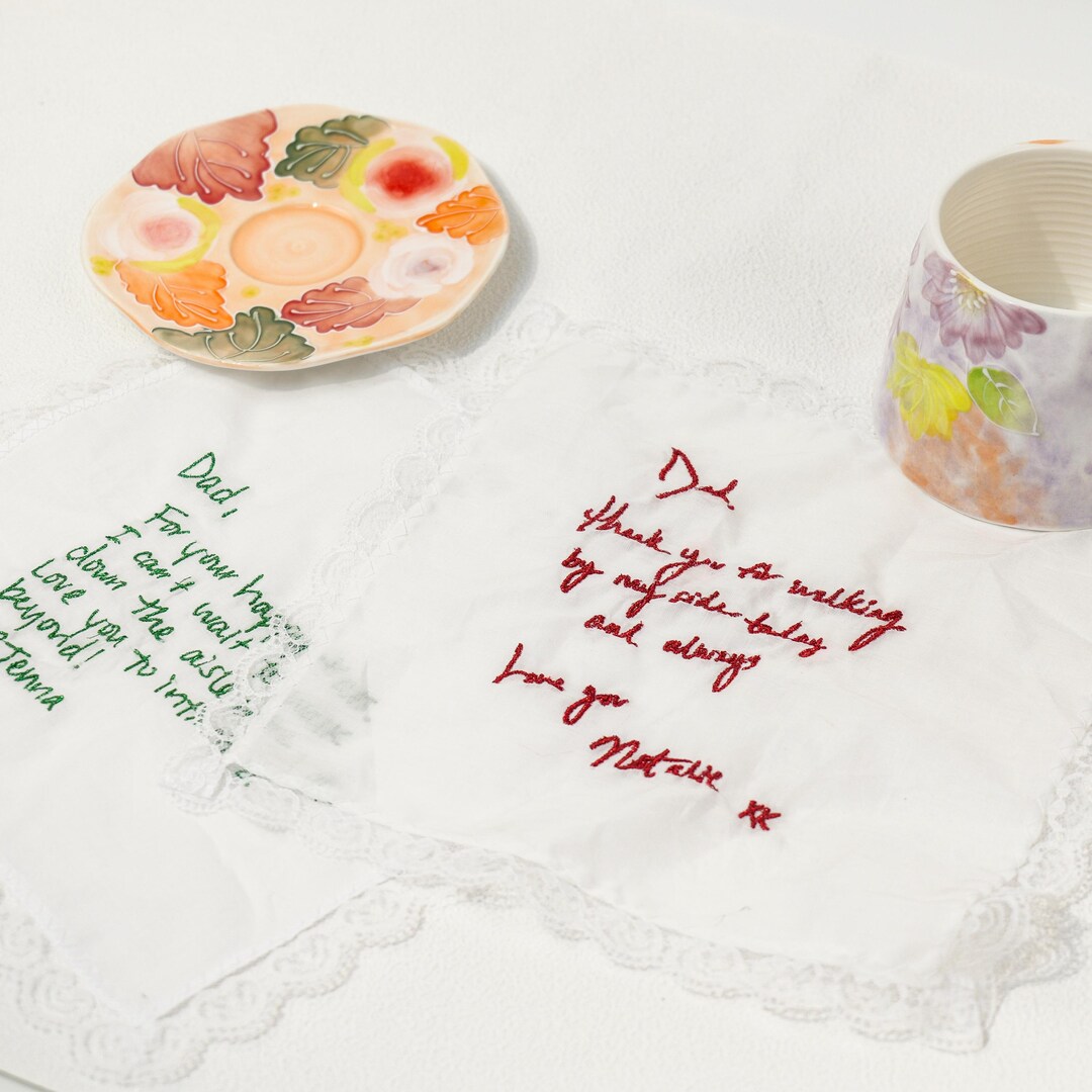 Custom Handwritten Handkerchief, High Quality Handkerchiefs, Custom ...