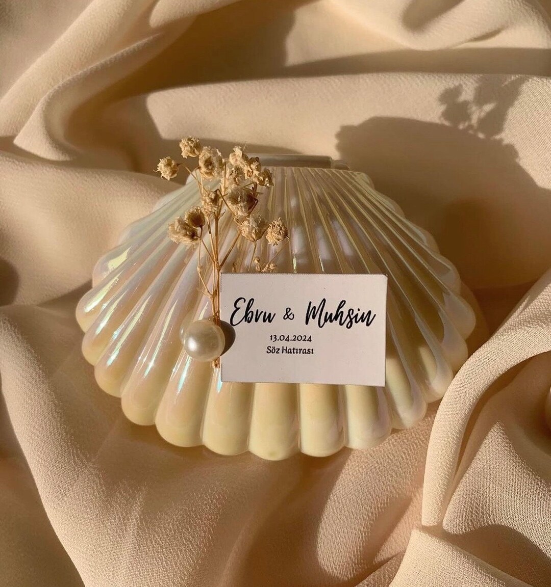 Wedding Gift,personalized Wedding Gift,shell Candle,engagement Candle ...