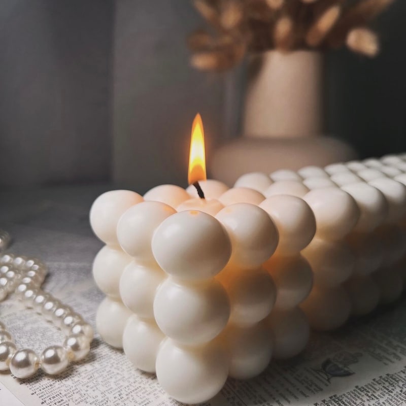 Bubble Cube Candle - Etsy