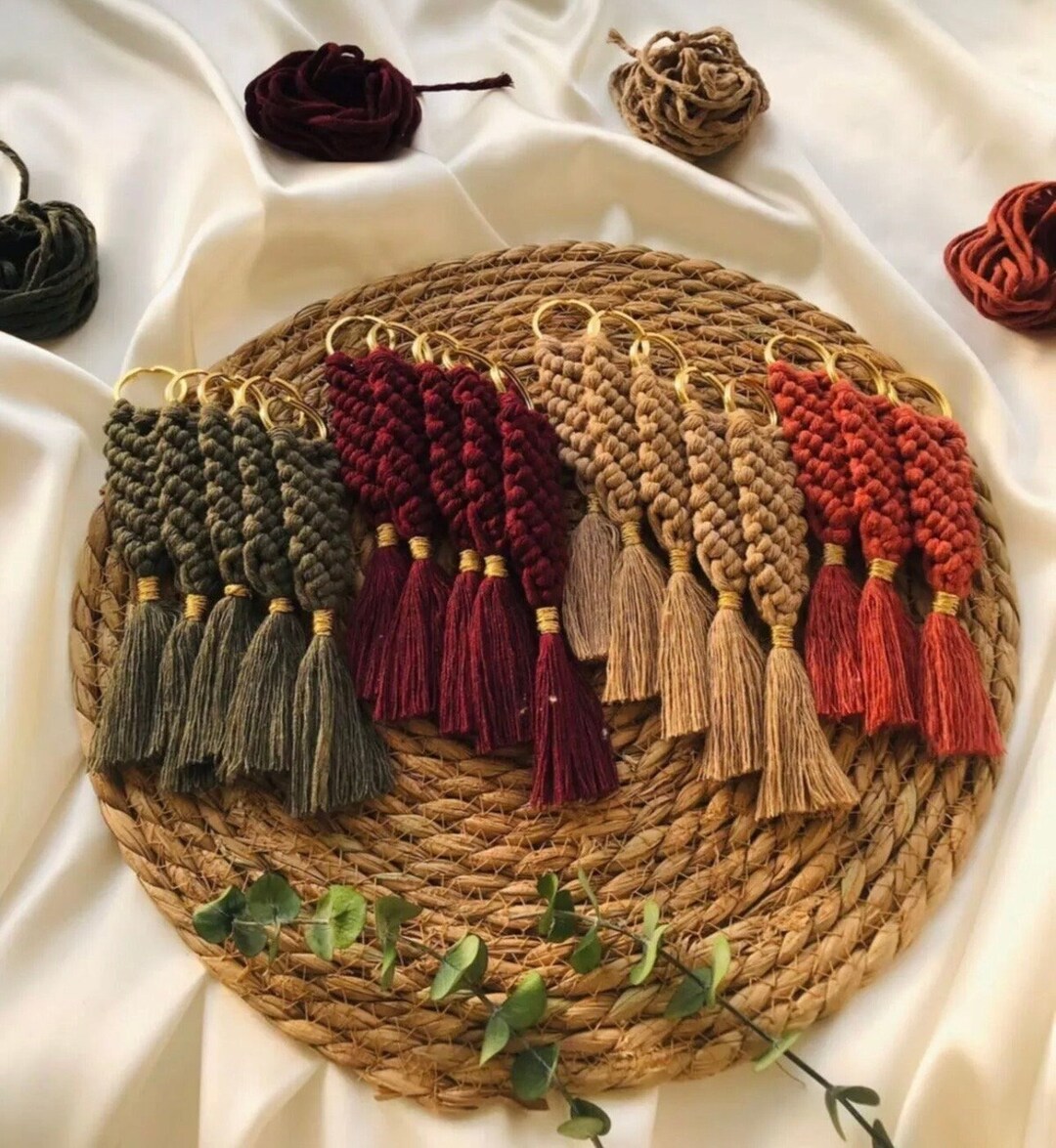 Bulk Macramé Boho Keychain Weddin Gifts,personalized Boho Engagament ...