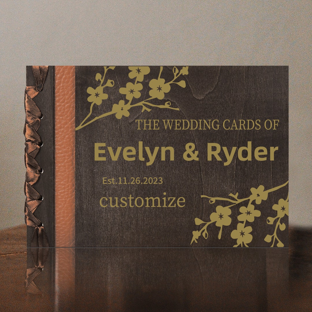 Personalized Wooden Horizontal Wedding Book,wooden Guest Book,wedding ...